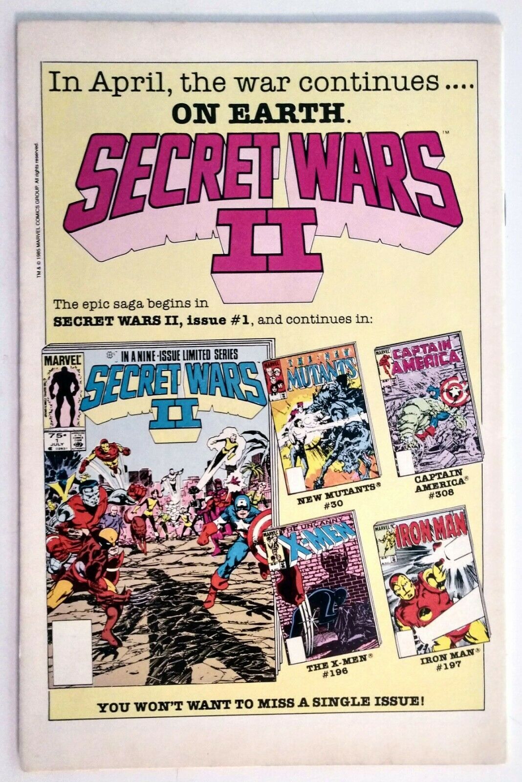 Iron Man #194 MARK JEWELERS EDITION, 1st App Scourge & Alice Nugent ...