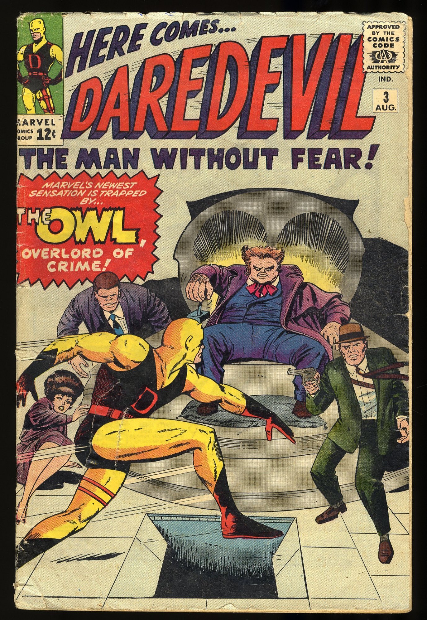 Daredevil #3 GD/VG 3.0 1st Appearance and Origin of the Owl! | Comic ...