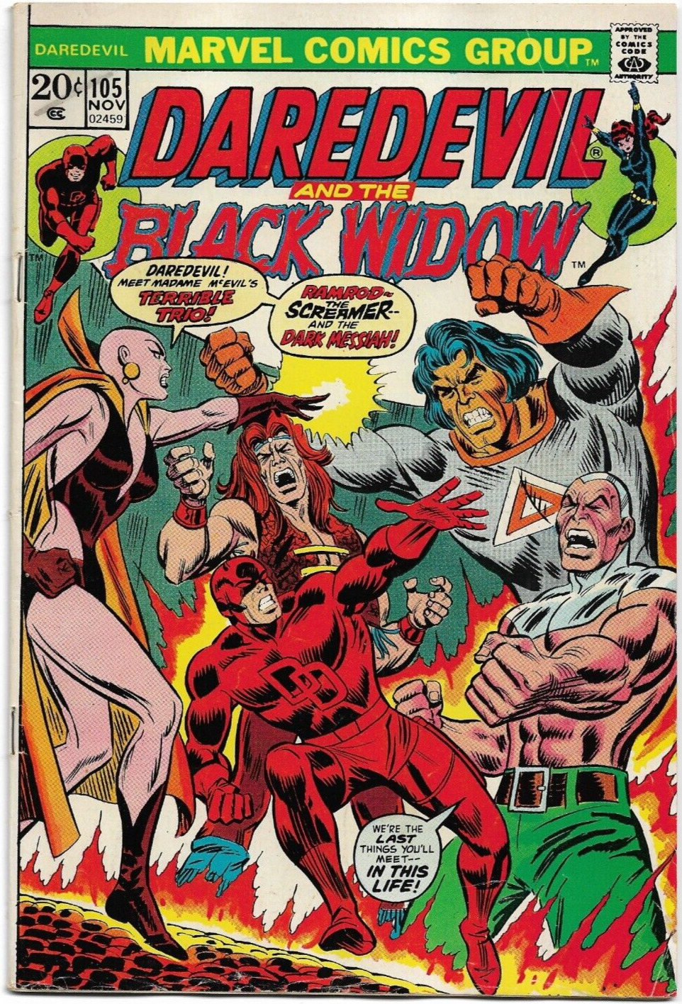 Daredevil#105 FN/VF 1974 Origin of Moondragon Marvel Bronze AGE Comics ...