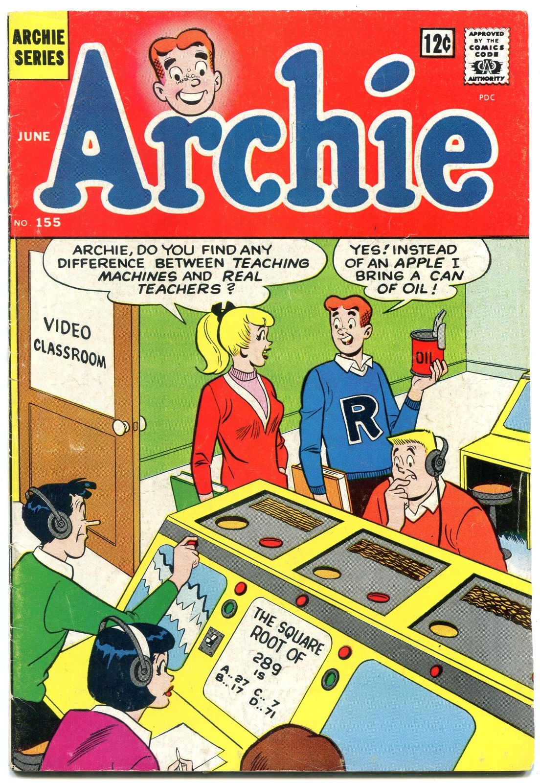 Archie Comics #155 1965- Silver Age-Betty & Veronica- early computer ...
