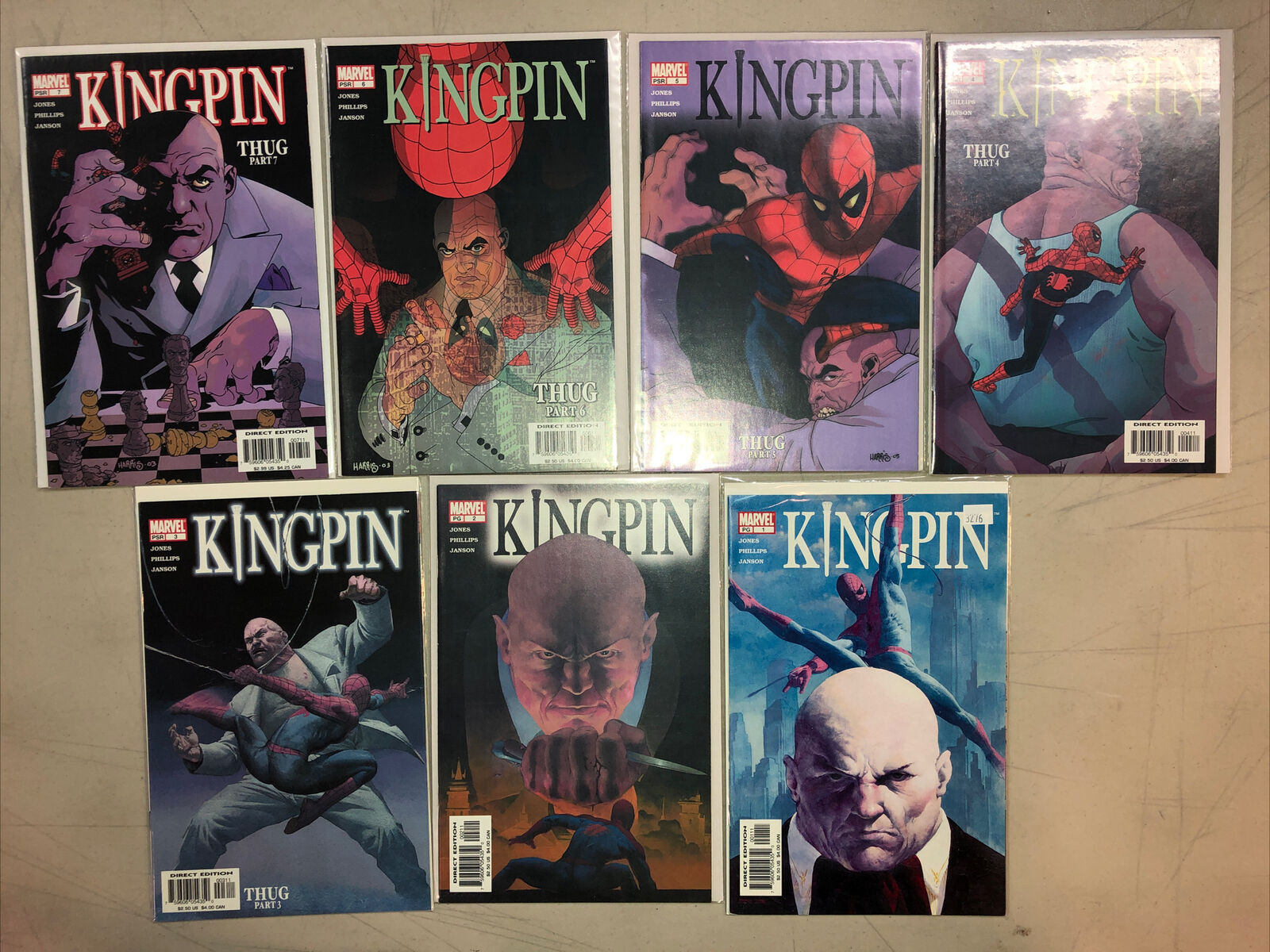 Kingpin (2003) #1 2 3 4 5 6 7 (VF+/NM) Complete Set Spider-Man Sean ...