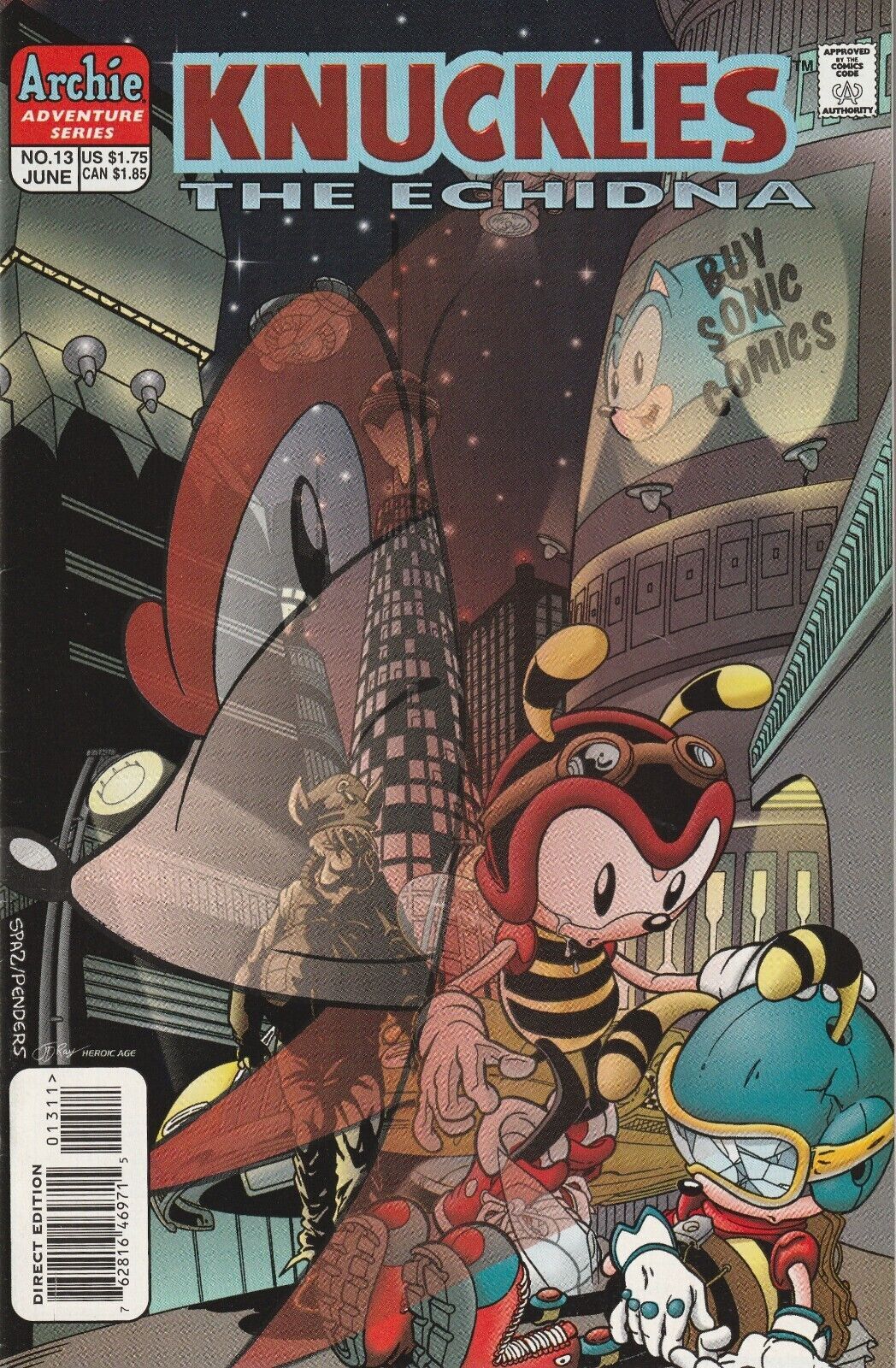 Knuckles The Echidna # 13 Cover A NM Archie Adventure Series 1998 [A7 ...