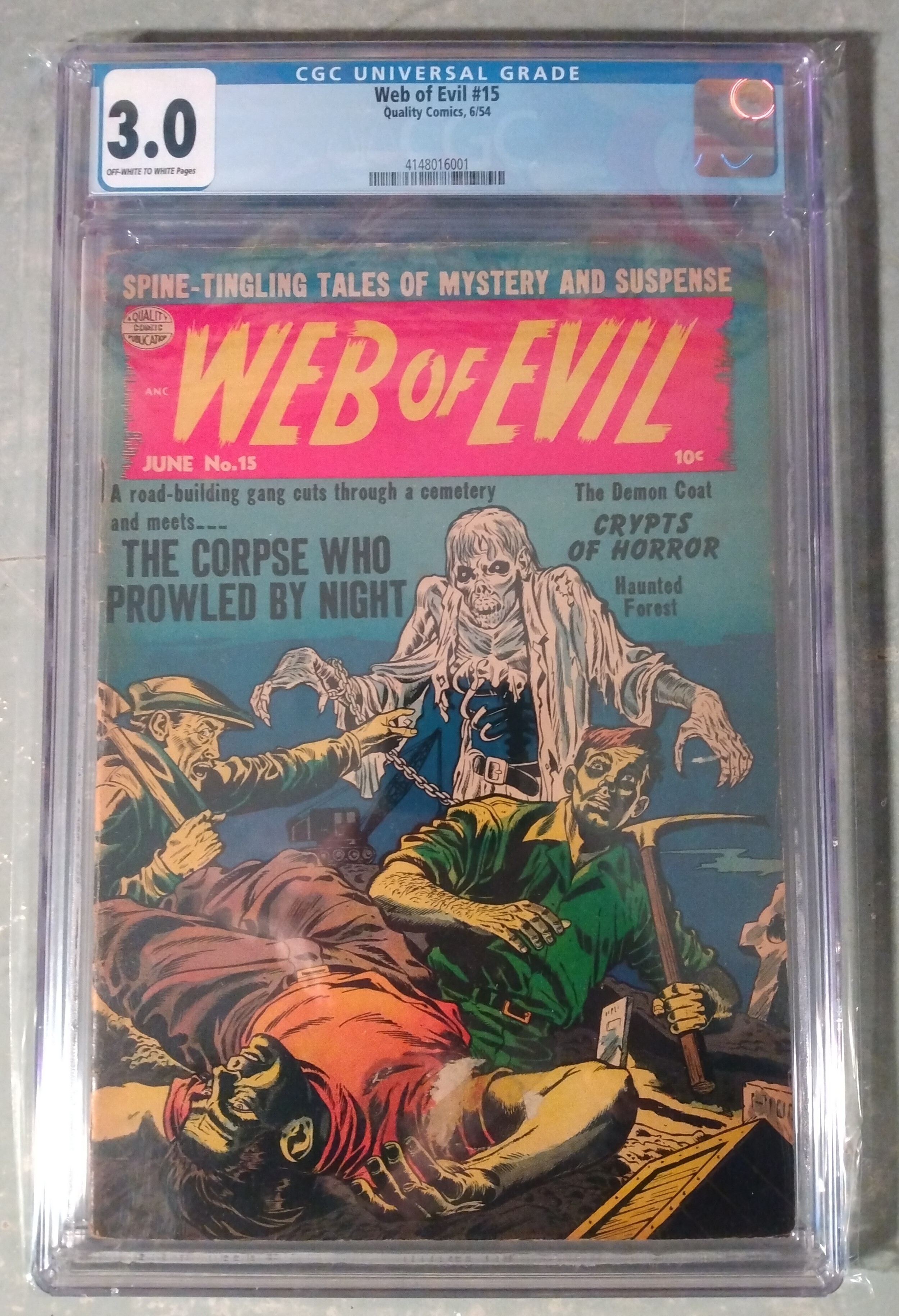 Web of Evil #15 | 1954 | CGC 3.0 | Quality Pre-Code Horror Corpse ...