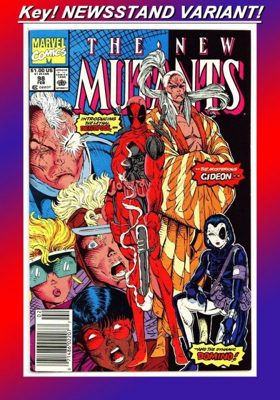 New Mutants #98 KEY! 1ST DEADPOOL! 1ST PRINT! Xmen Cable Domino ...