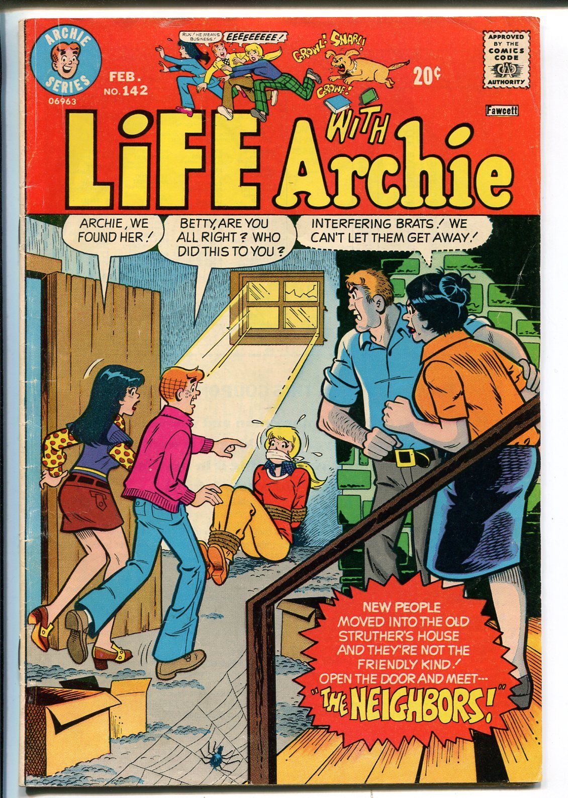 Life With Archie #142 1974- Betty and Veronica -bound female-VG | Comic ...