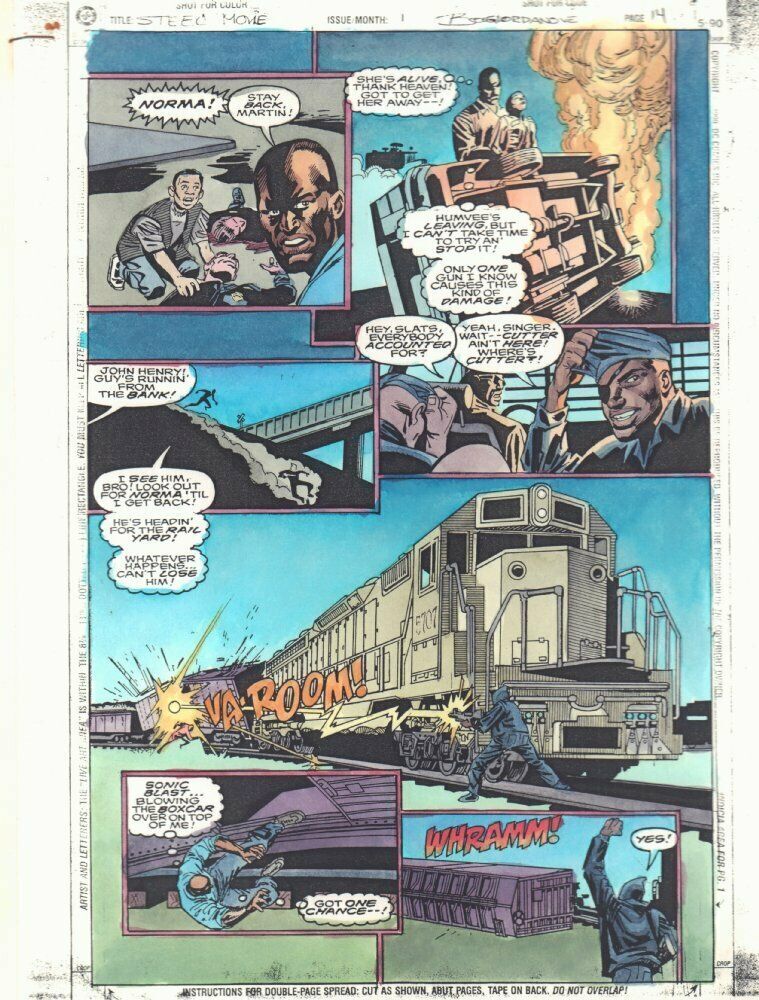 Steel: Official Shaq Movie Comic Adaptation p.14 Color Guide art by ...