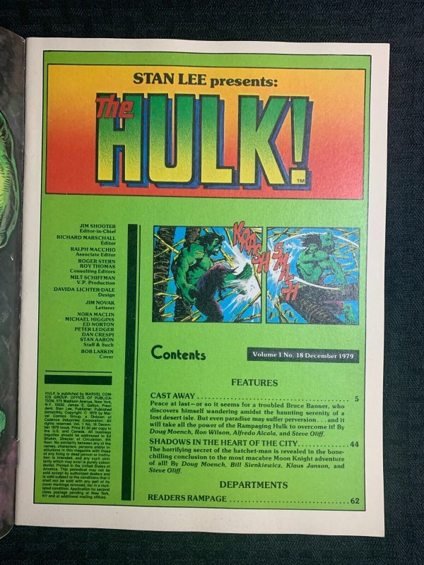 1979 THE HULK Magazine #18 FVF 7.0 Ron Wilson & Alfredo Alcala | Comic ...