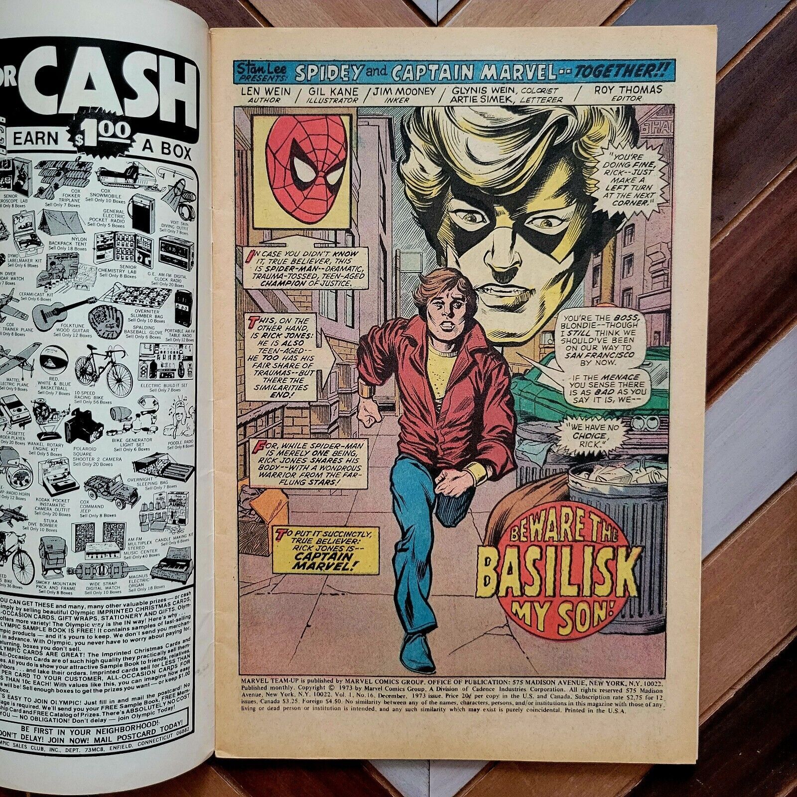 Marvel Team-Up #16 FN (Marvel 1973) SPIDER-MAN & CAPTAIN MARVEL, 1st ...