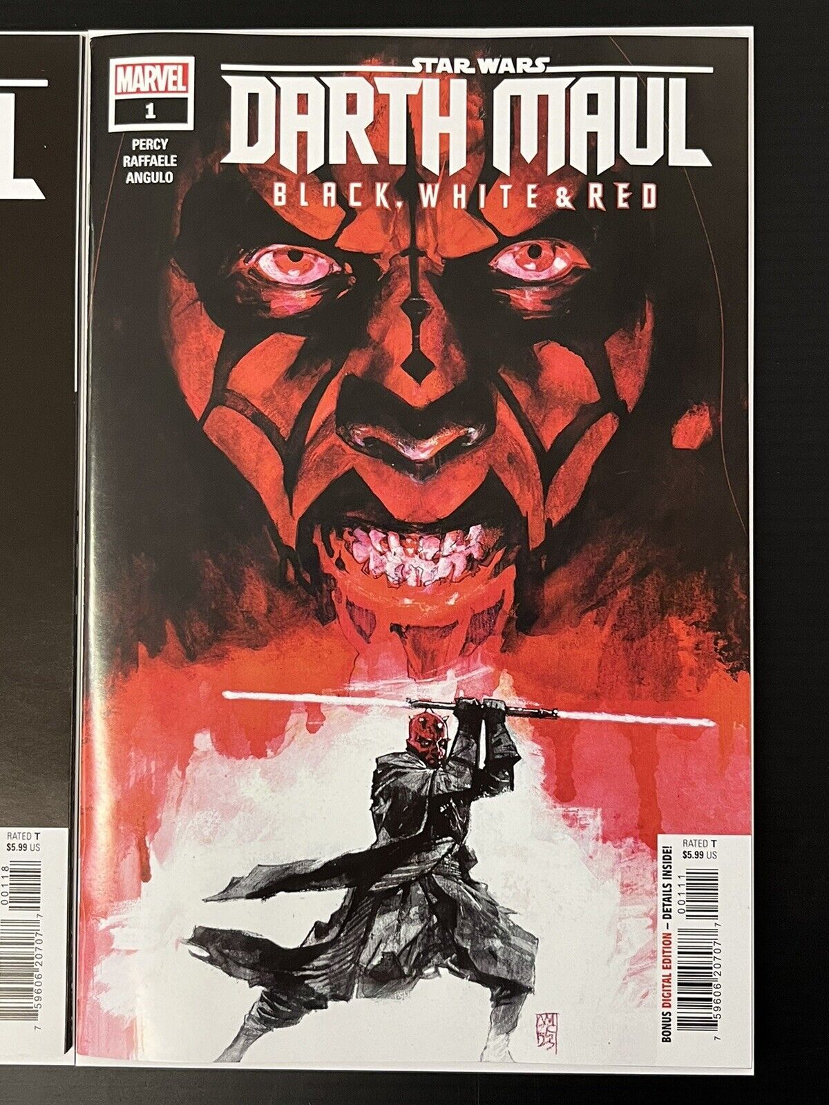 Star Wars Darth Maul Black White RED #1 CVR a + 1:25 Marquez VAR SET ...