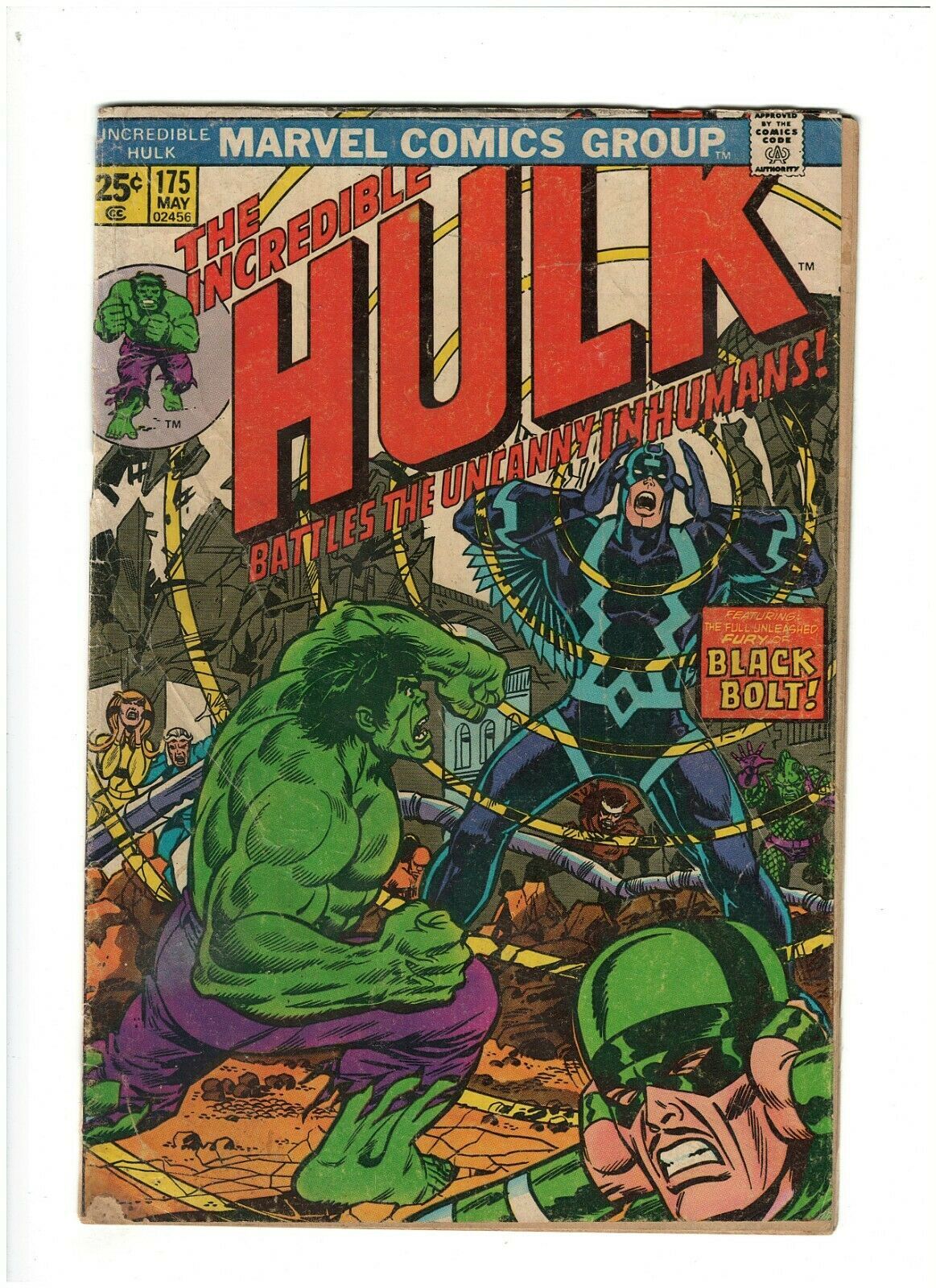 Incredible Hulk #175 GD 2.0 Marvel Comics 1974 No MVS, Black Bolt app ...