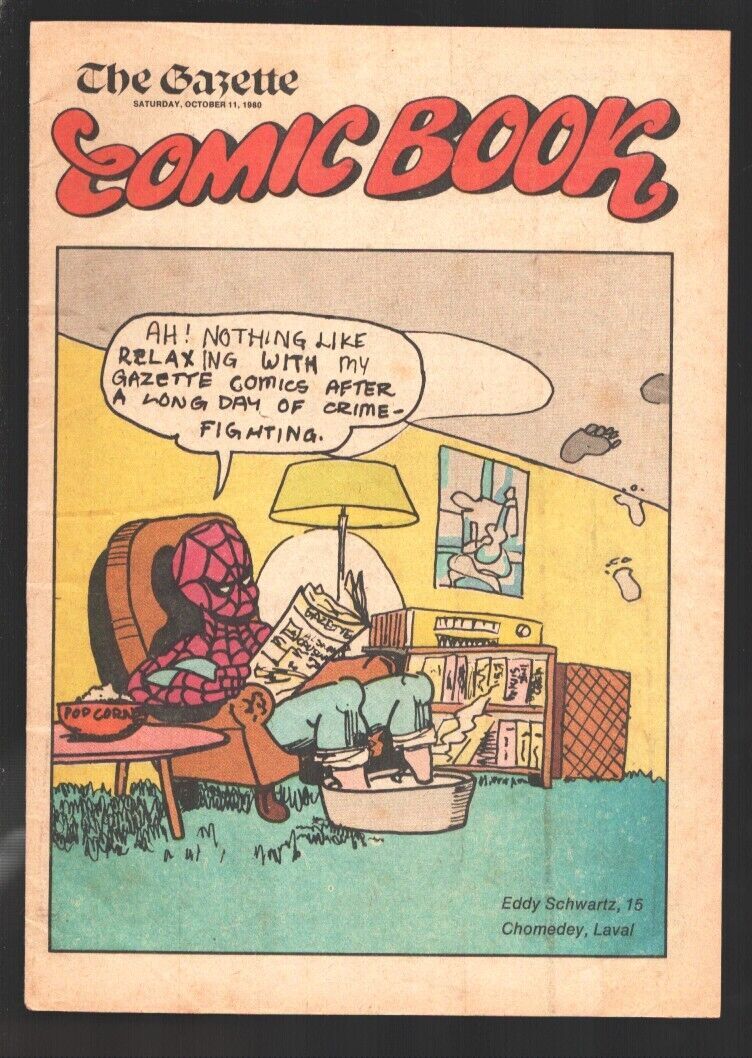 Gazette Comic Book 10/4/1980-16 page format-Spider-man parody cover ...