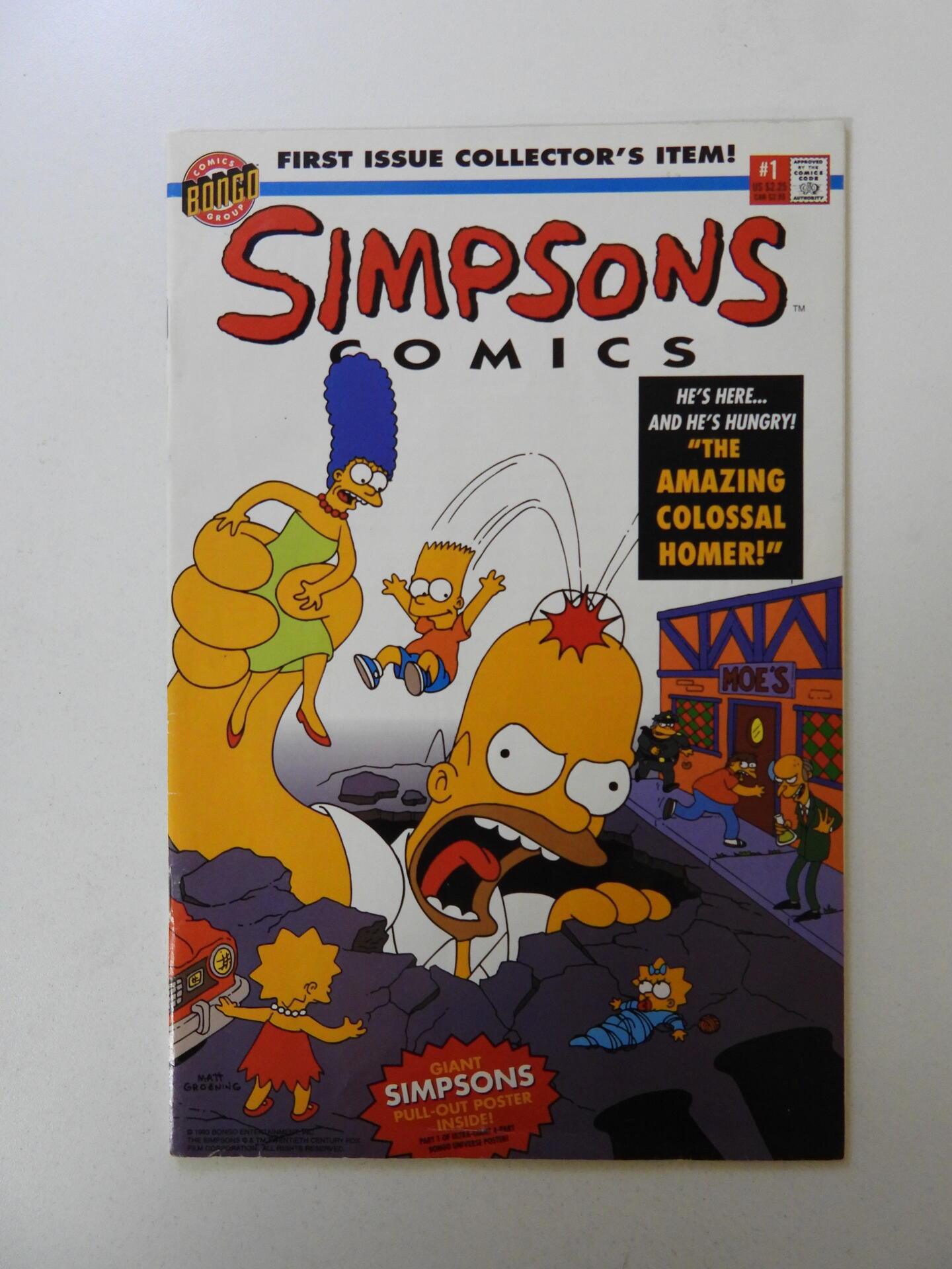 Simpsons Comics #1 (1993) FN condition poster intact | Comic Books ...