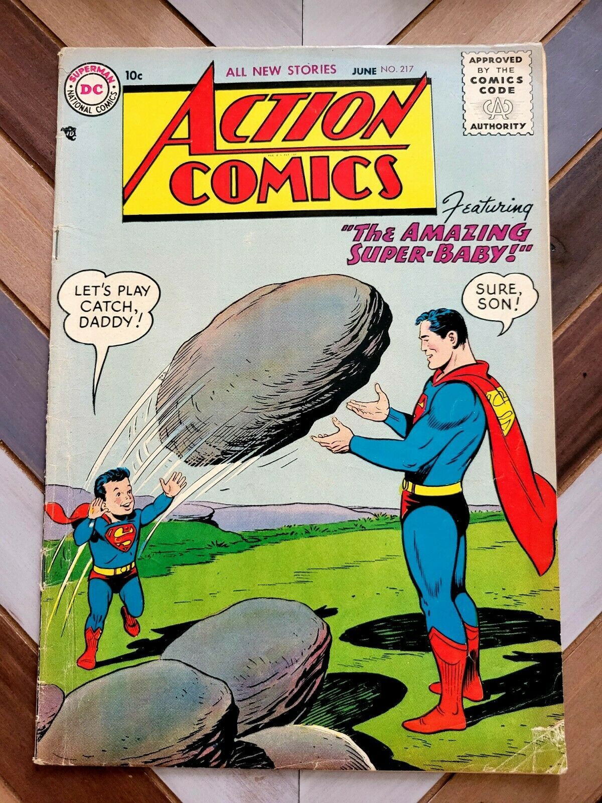 ACTION COMICS #217 FN (DC Comics, June 1956) Superman & "The Amazing ...