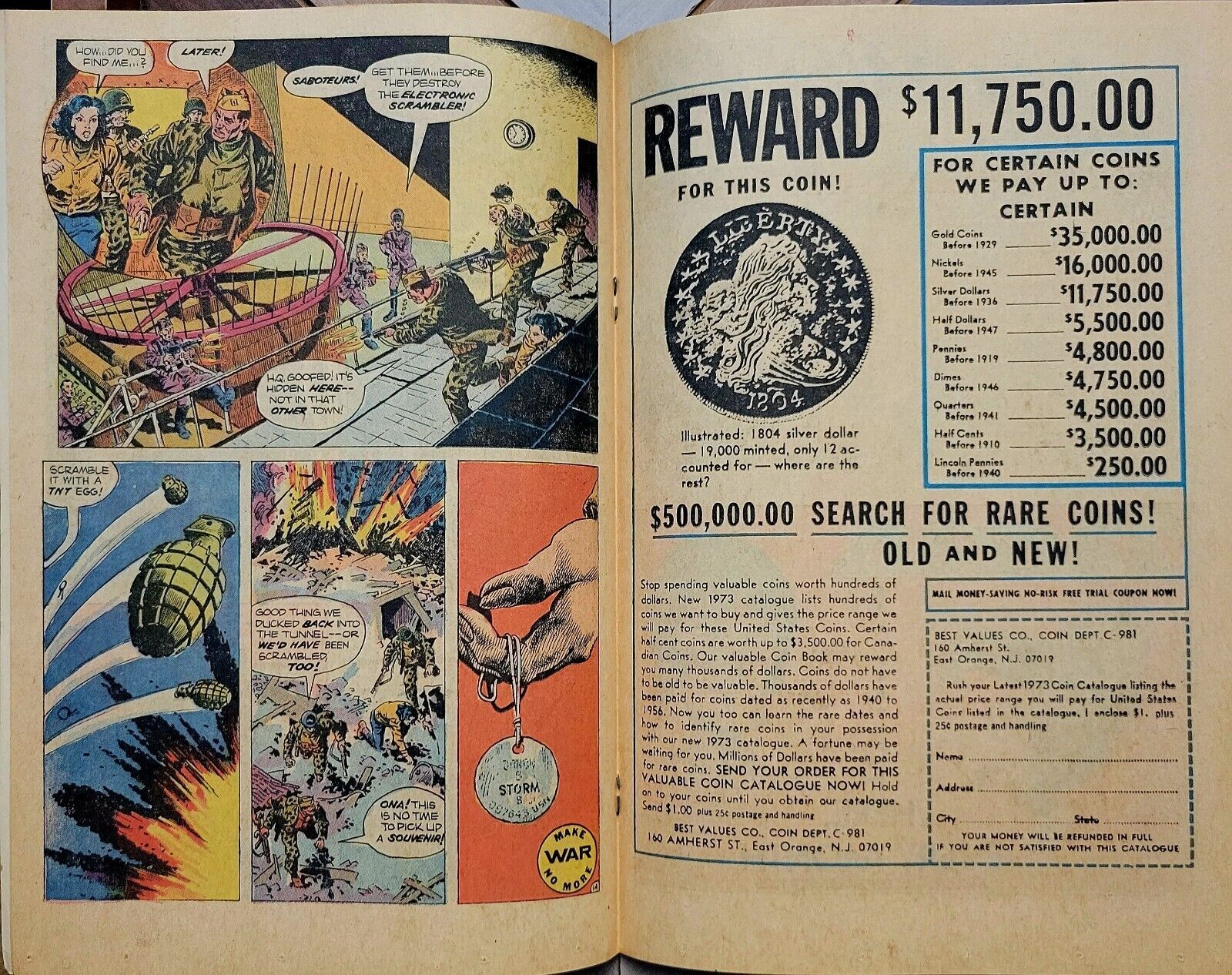 OUR Fighting Forces #140 FN (DC 1972) Kubert Losers Wwii Severin Gunner ...