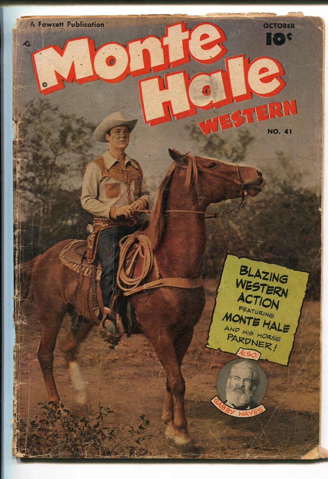 Monte Hale Western #41 1949-Fawcett-Movie Photo Cover-Based on Films ...