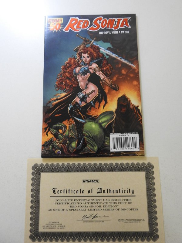 Red Sonja #50 Art Adams Cover (2010) Red Foil Dynamic Forces LTD 300 VF-NM Cond! | Comic Books ...