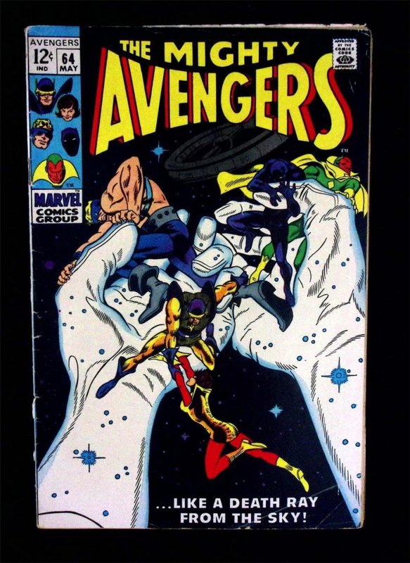 AVENGERS #64 May 1969 Black Widow Hawkeye's ID revealed, 1st app ...