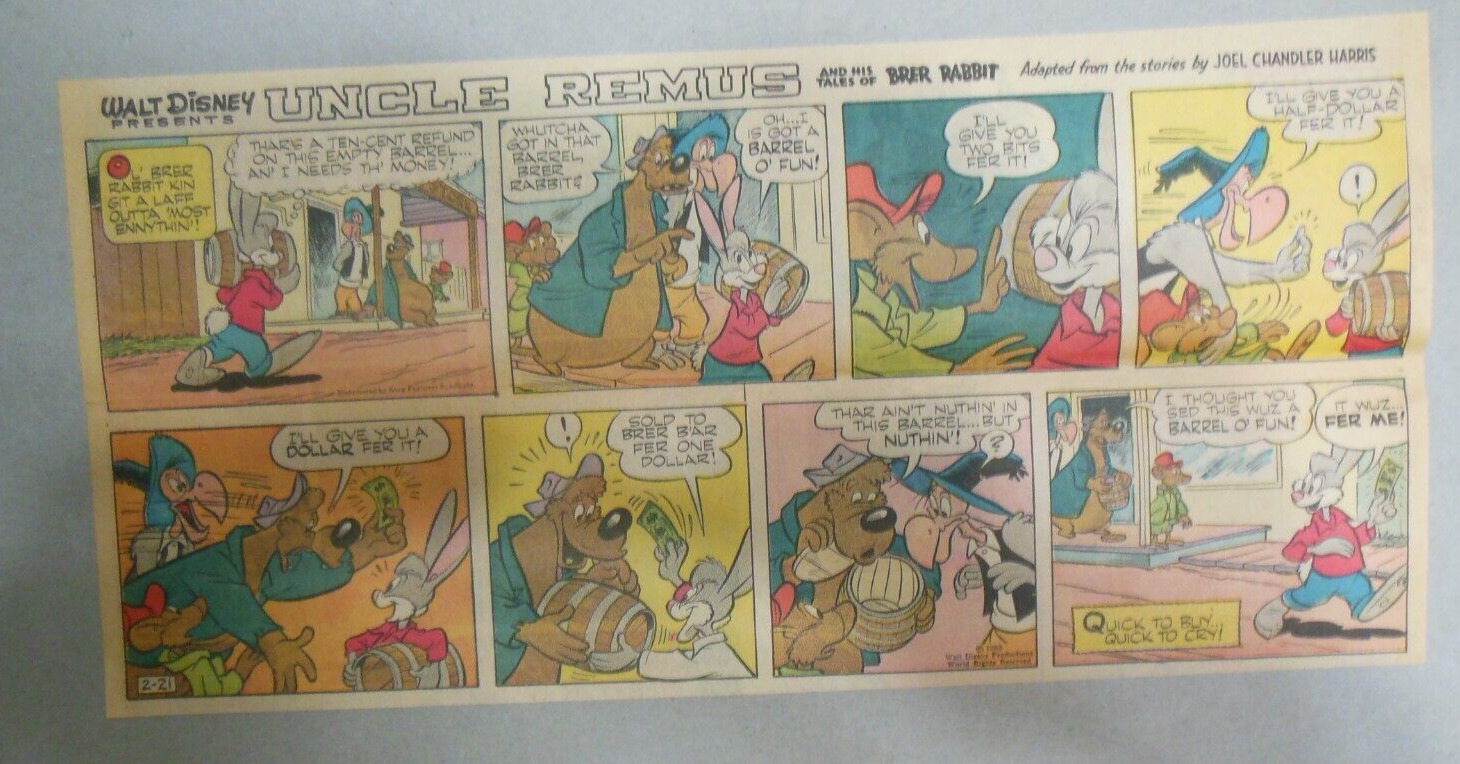 (39/52) Uncle Remus of Tales Brer Rabbit by Walt Disney 1960 Third Page ...