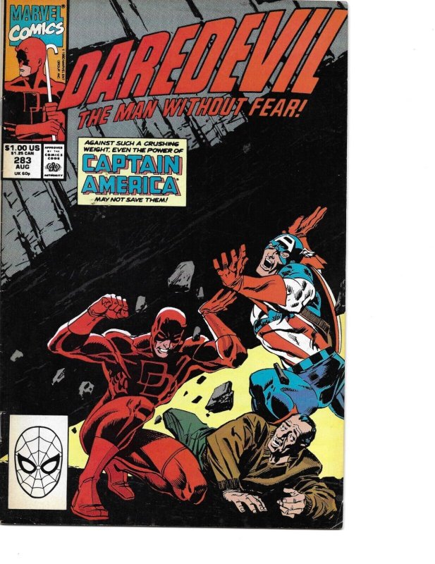 Marvel Comics! Daredevil! Issue #283! Featuring Captain America ...