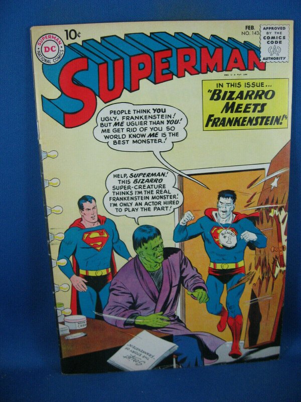 Superman 143 F VF Frankenstein Bizarro 1961 | Comic Books - Silver Age ...