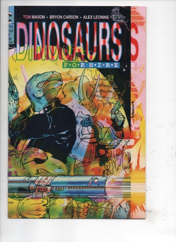 DINOSAURS FOR HIRE #1, VF, Tom Mason, T-Rex , Eternity, 1988, ERROR ...