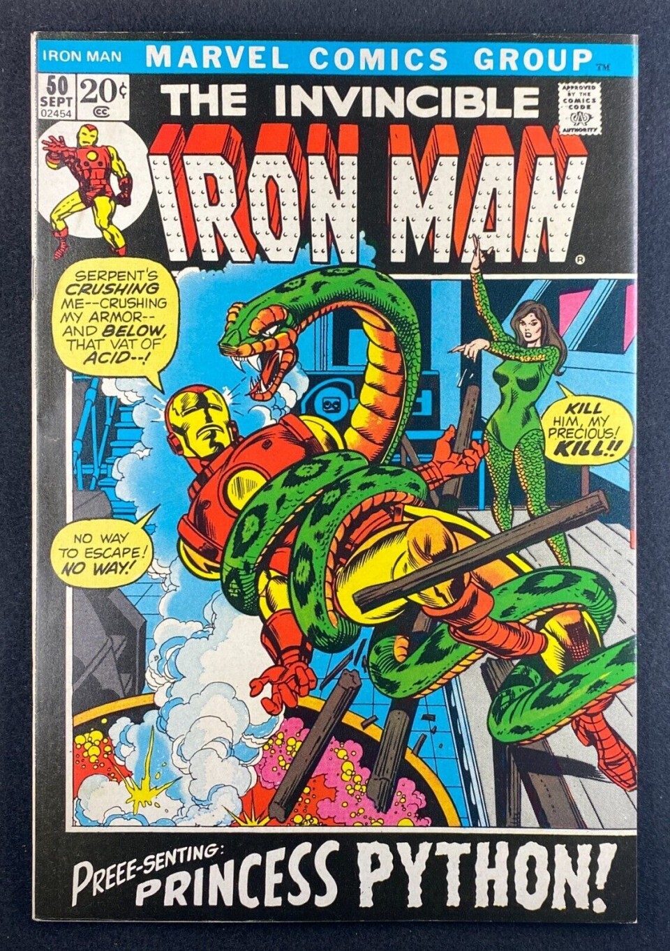 Iron Man (1968) #50 VF+ (8.5) George Tuska Gil Kane Princess Python | Comic Books - Modern Age ...