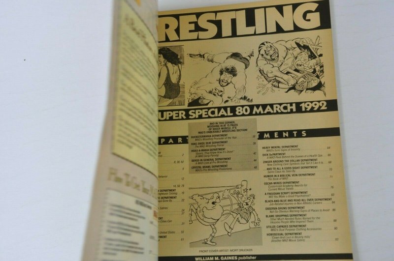 Mad Magazine Wrestling Edition March 1992 WWF WWE WCW Vintage Hulk ...