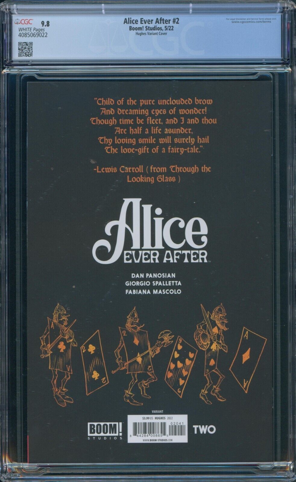 Alice Ever After #2 CGC 9.8 Adam Hughes FOC Reveal Variant BOOM ...