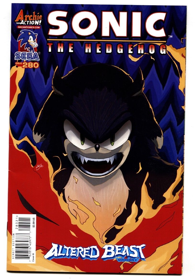 Sonic The Hedgehog #280 2016-archie Comics-ALTERED BEAST variant cvr ...