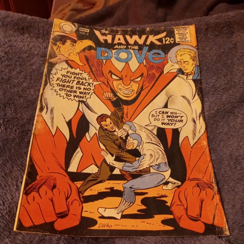HAWK & DOVE # 2 1968 DC Comics SILVER AGE STEVE DITKO! superhero team ...