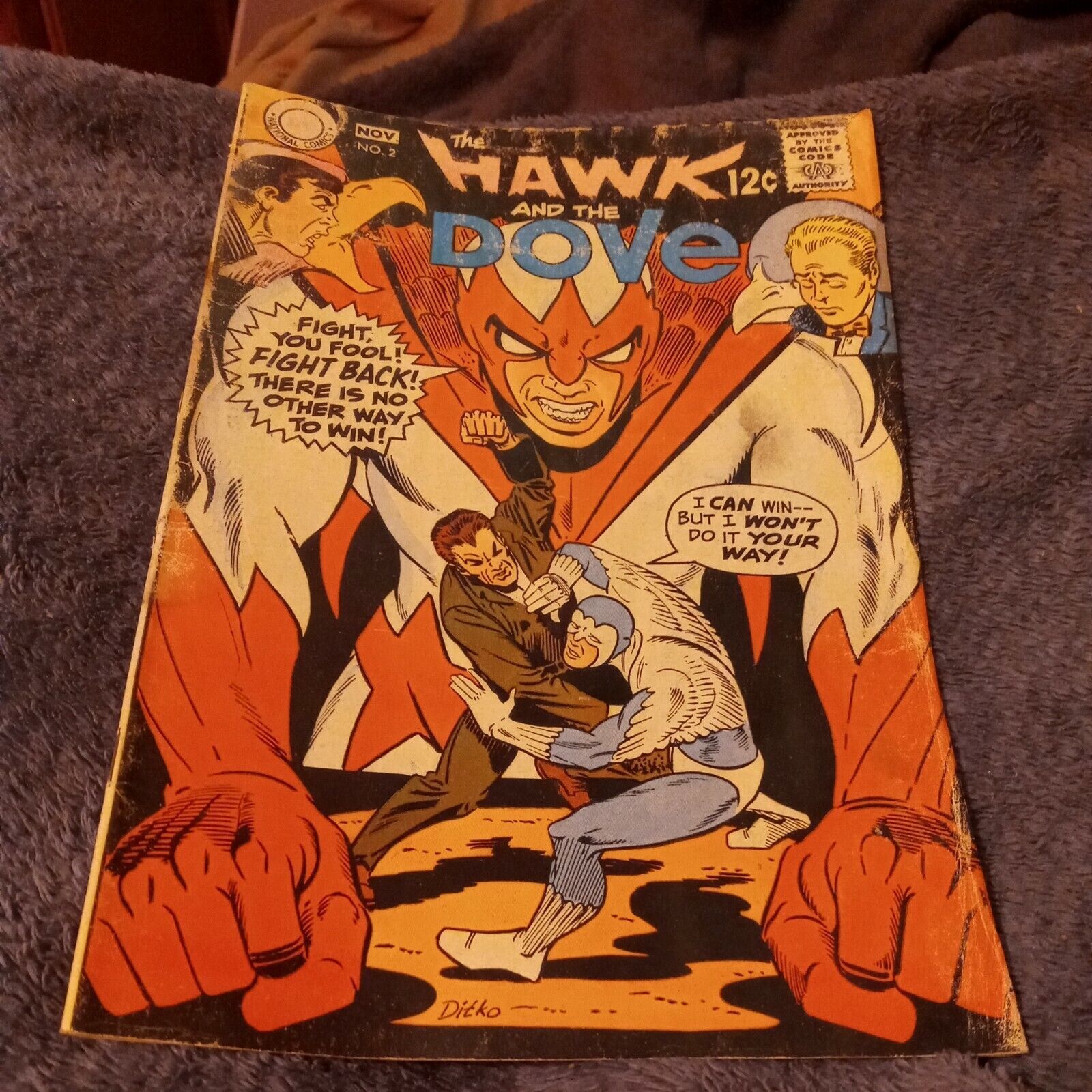 HAWK & DOVE # 2 1968 DC Comics SILVER AGE STEVE DITKO! superhero team ...