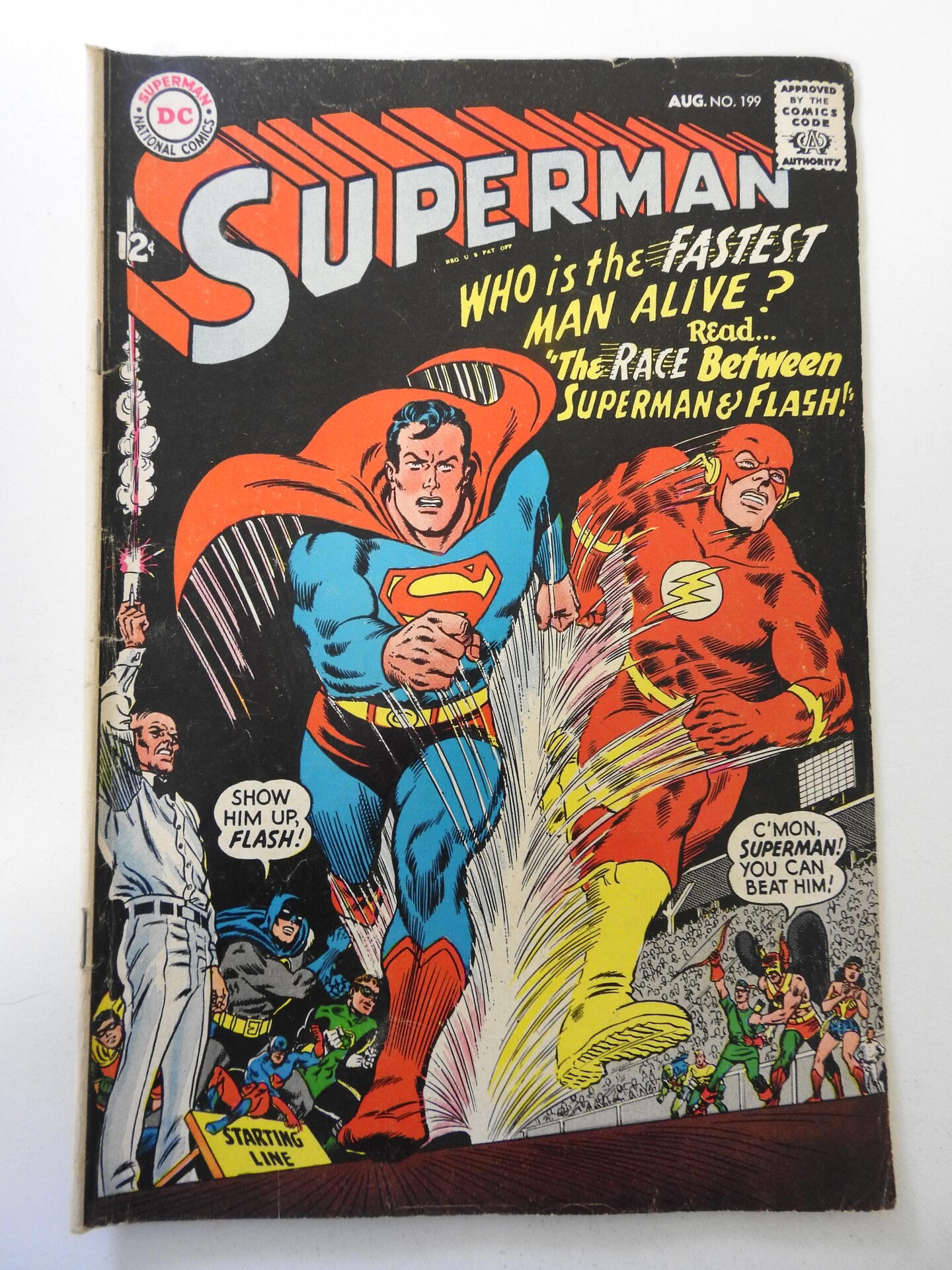 Superman #199 (1967) VG Condition 1st Superman vs. Flash race! | Comic ...