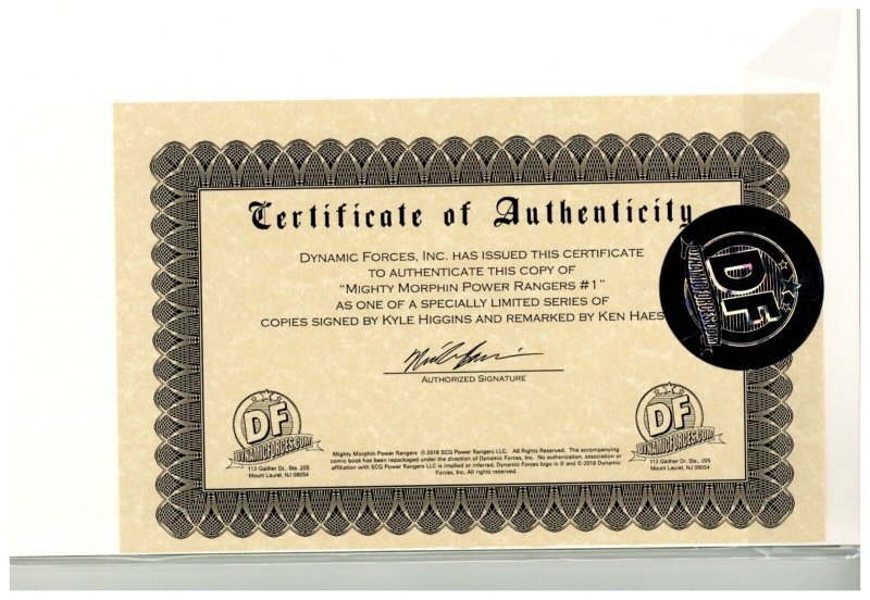 Mighty Morphin Power Rangers #1 Sketch & Signed KEN Haeser/Kyle Higgins ...