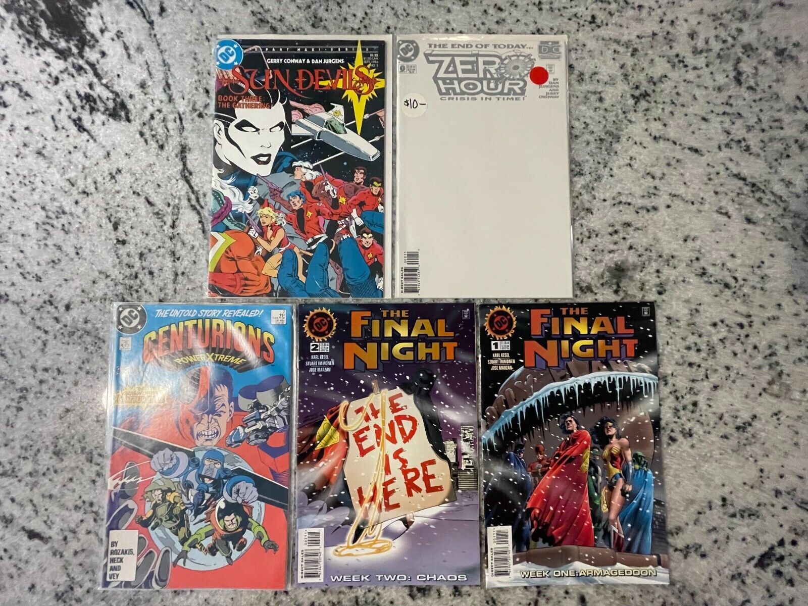 5 DC Comics Final Night # 1 2 + Centurions #2 + Zero Hour #0 + Sun ...