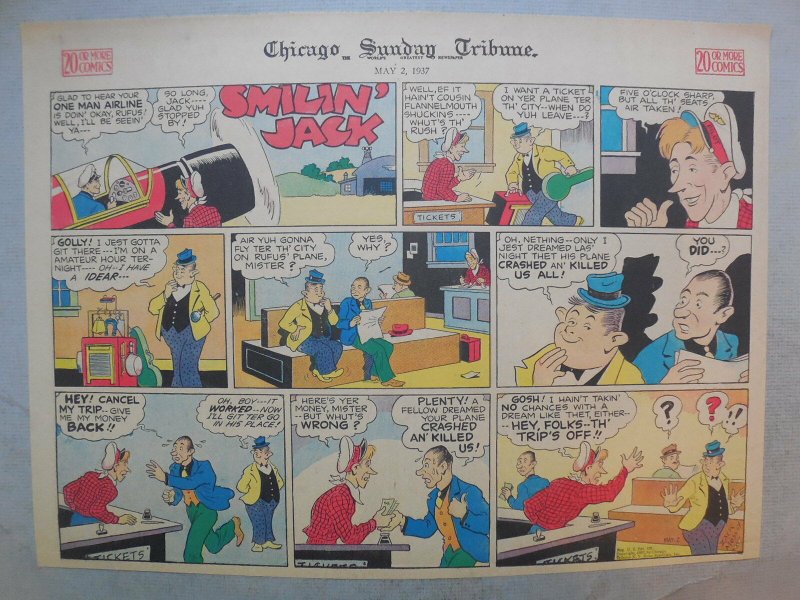 Smilin' Jack Sunday Page by Zack Mosley from 5/2/1937 Half Page Size ...