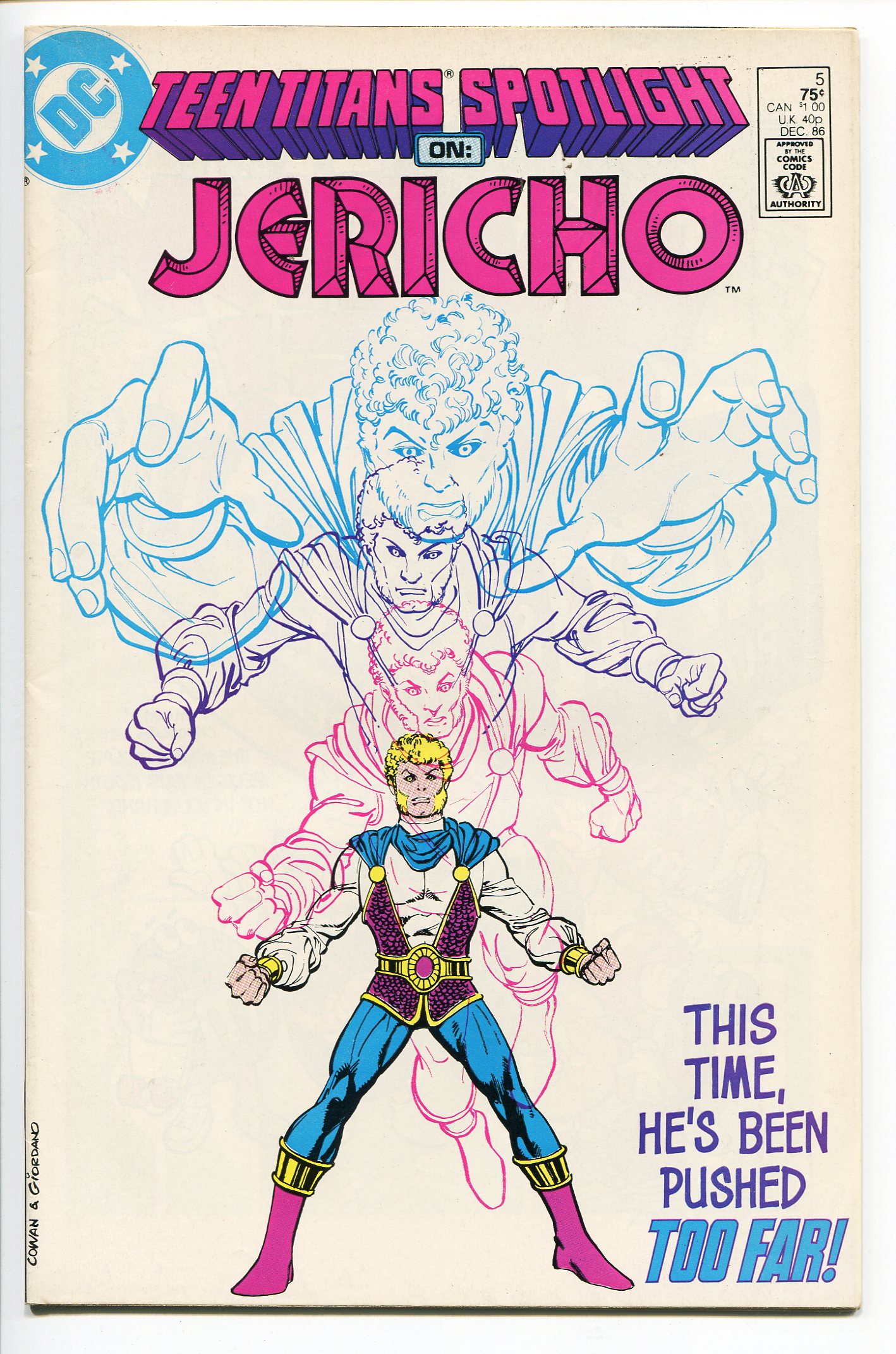 TEEN TITANS SPOTLIGHT, issue #5, (DC 1986), VF, Jericho | Comic Books ...