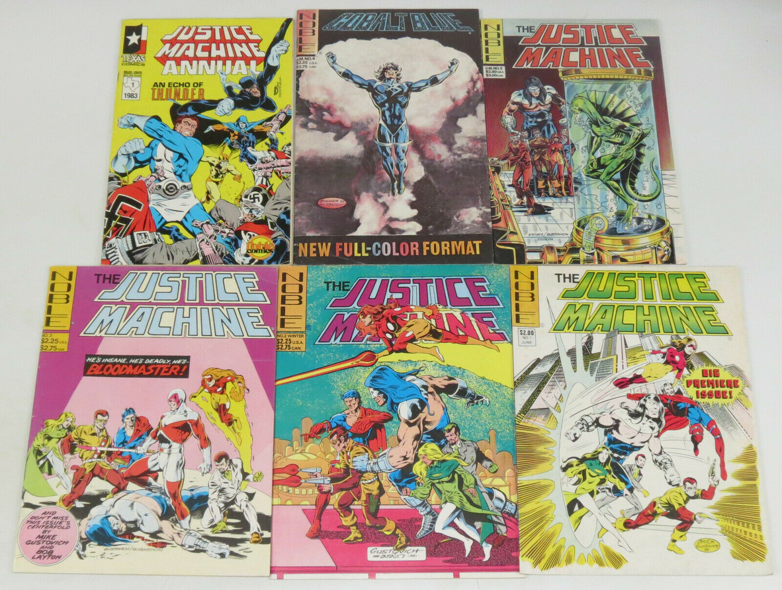 Justice Machine #1-5 complete series + annual - noble comics ...
