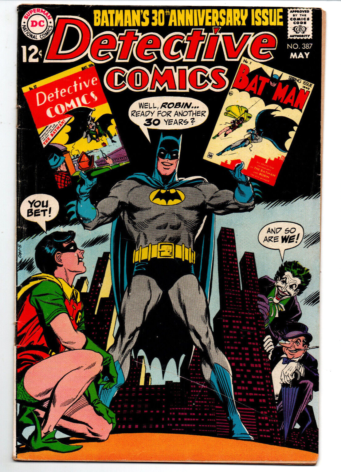 Detective Comics #387 - reprints Batman 1st appearnce - Joker - 1969 ...