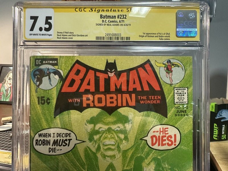 Batman 232 CGC SS 7.5 Neal Adams Signed 1st appearance of Ra's Al Ghul ...