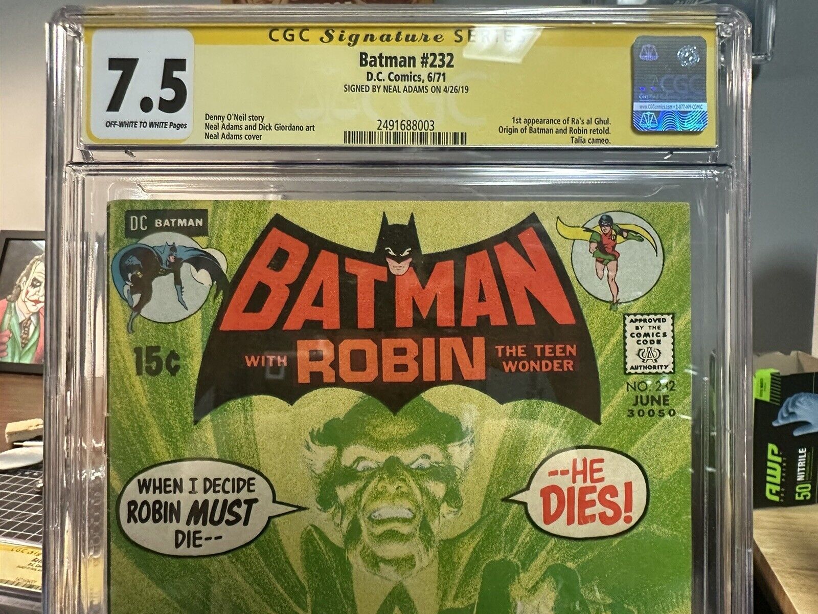 Batman 232 CGC SS 7.5 Neal Adams Signed 1st appearance of Ra's Al Ghul ...