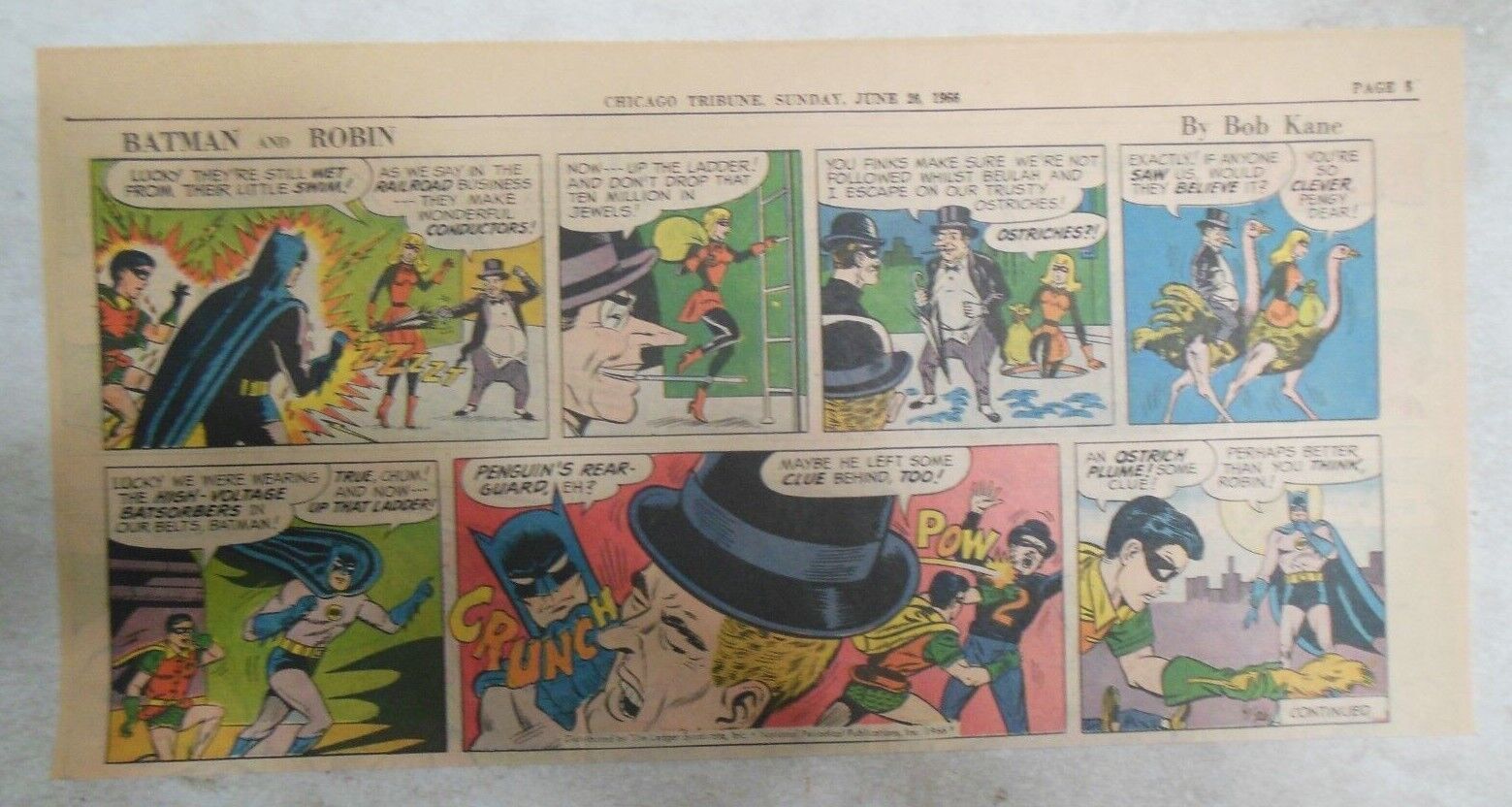 Batman Sunday by Bob Kane from 6/26/1966 Size: 7.5 x 15 inches | Comic ...