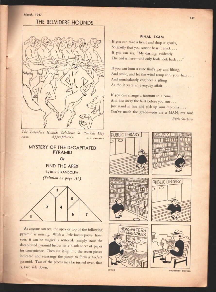 Judge 3/1947-America's Humorous Magazine-Cartoons-jokes-gags-Female ...