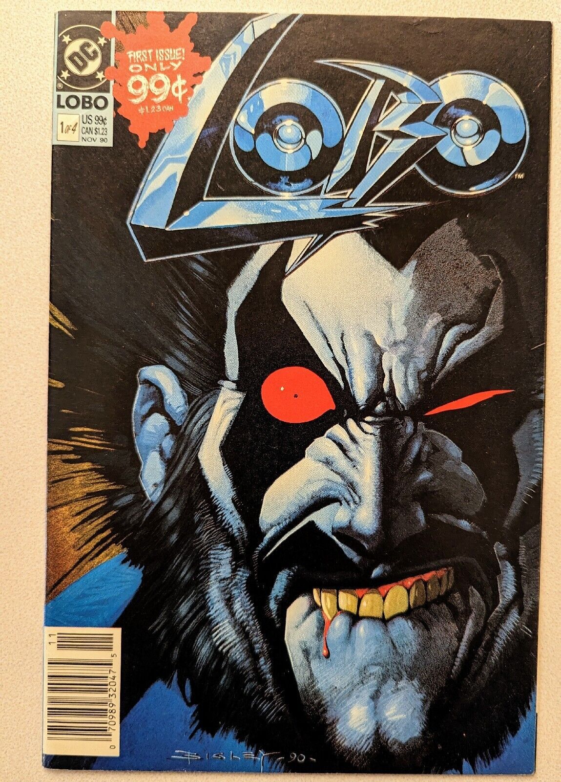 Lobo #1 NM- 9.2 1990 1st Lobo Solo Series Origin of Lobo Rare Newsstand ...