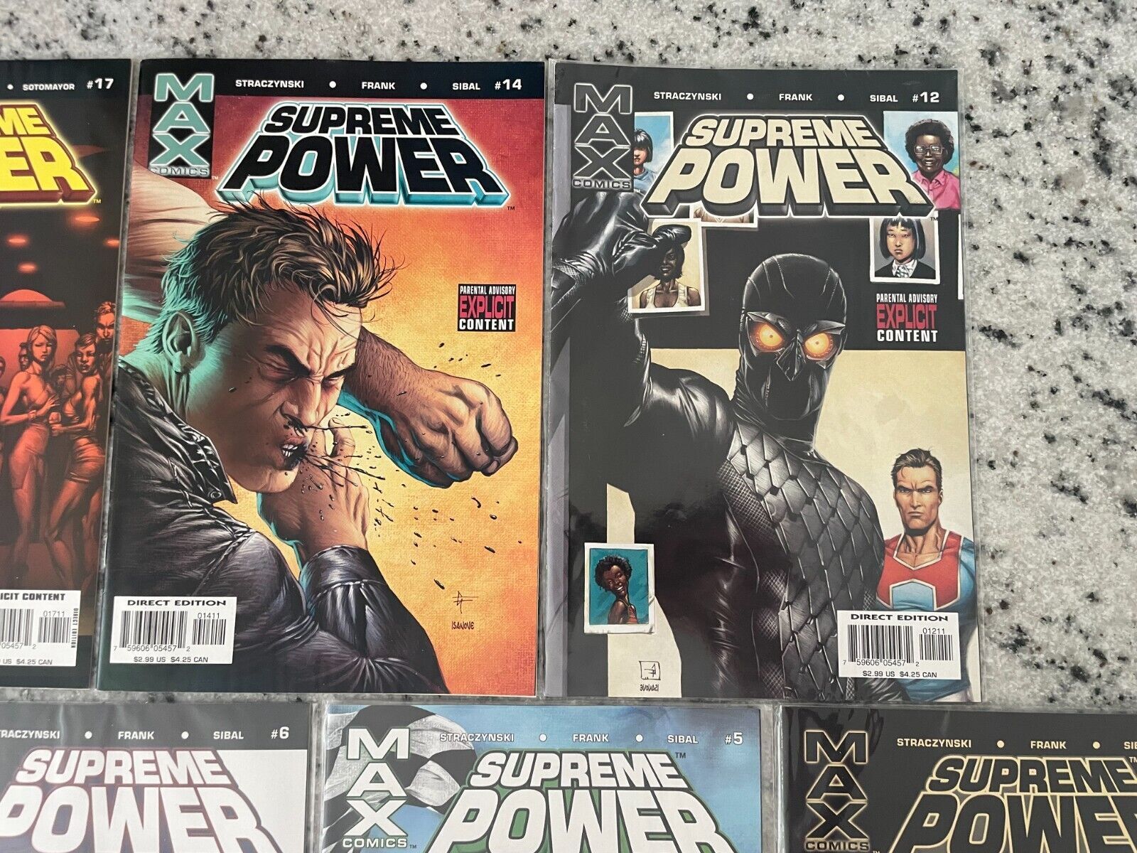 7 Supreme Power Marvel Max Comic Books # 4 5 6 8 12 14 Straczynski Ser ...
