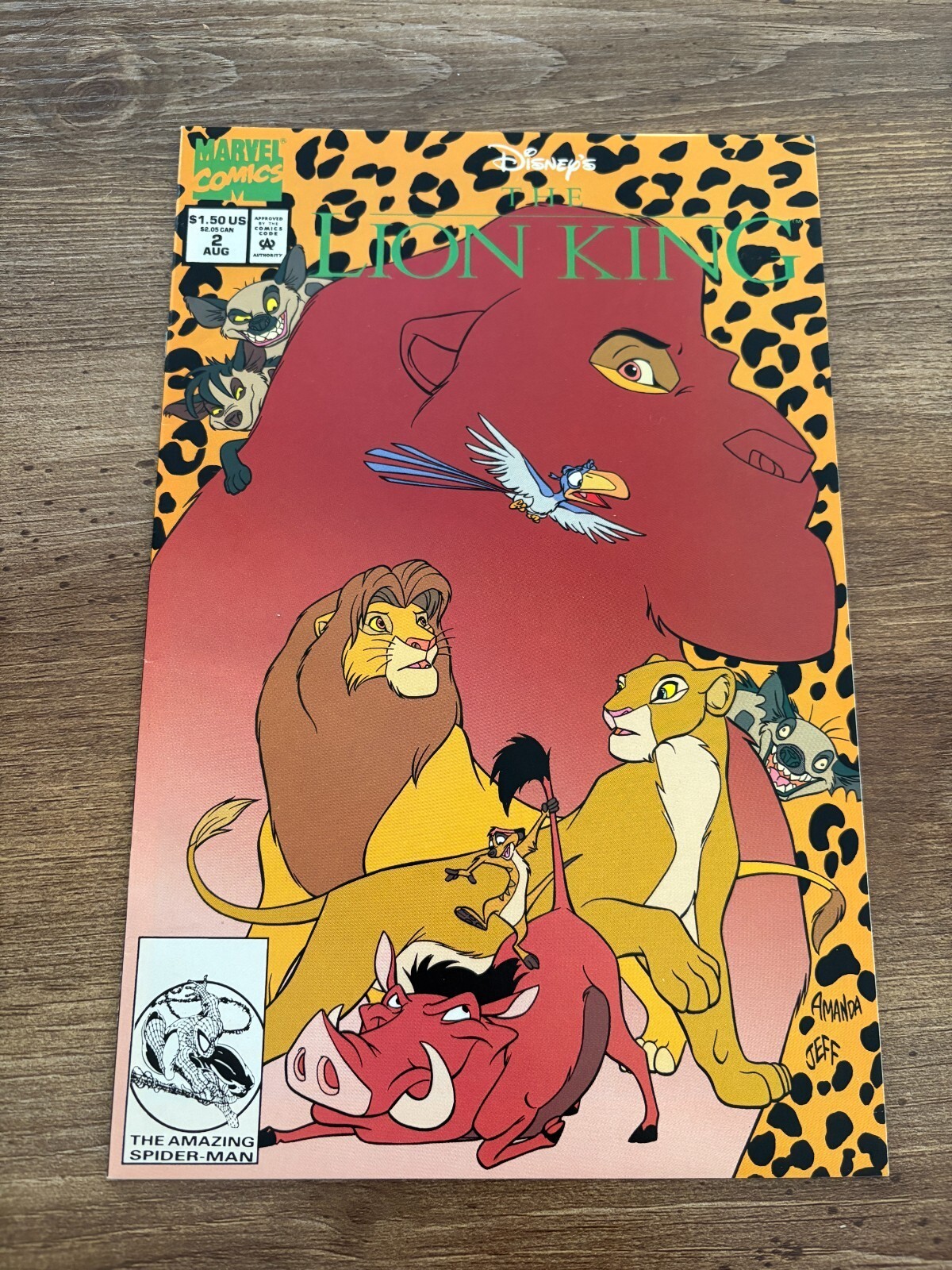 The Lion King # 2 NM- Marvel Disney Comic Book Simba Mufasa Pumba Nala ...