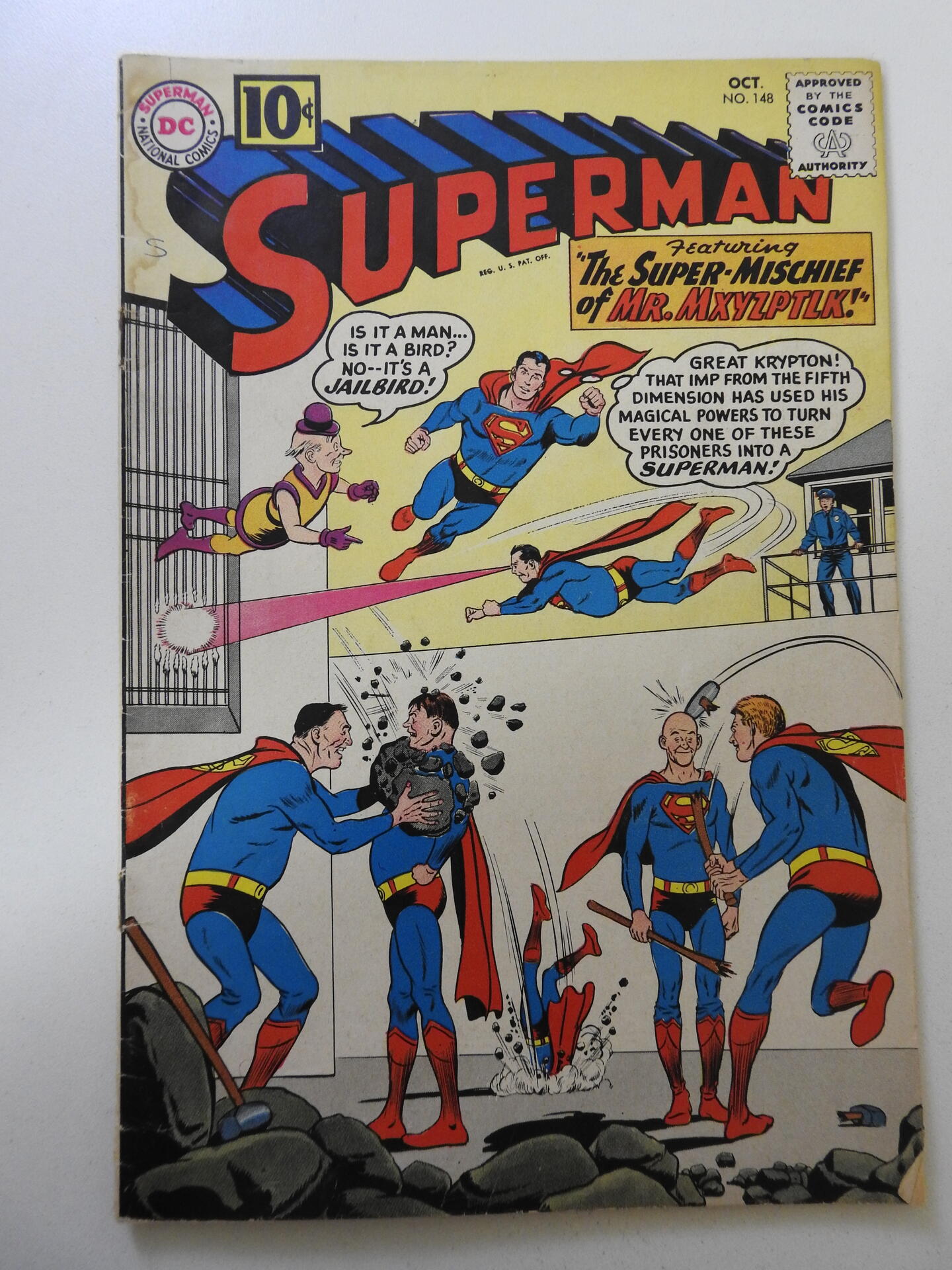 Superman #148 (1961) VG- Condition moisture stain | Comic Books ...