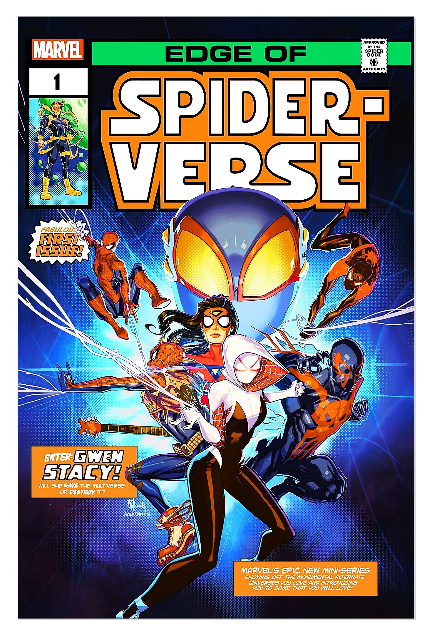 EDGE OF SPIDERVERSE #1 Hot ICONIC KEY VARIANT SW1 Homage* Gwen Ohara ...