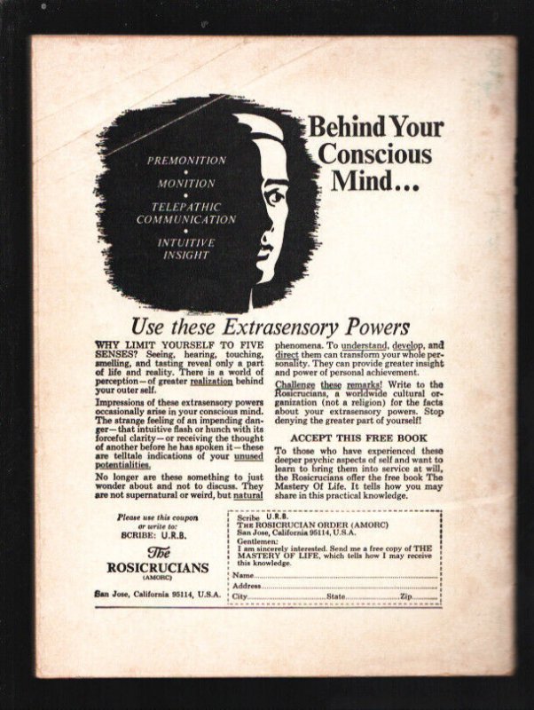 Fate 6/1971 Clark-Yogi-UFO-Atlantis-Mystic occult pulp thrills-Mystic ...