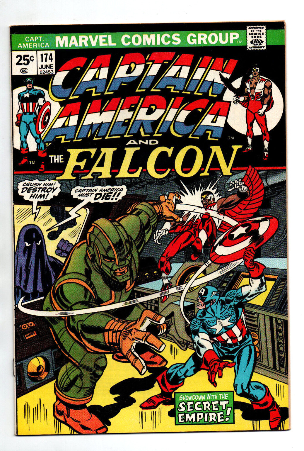 Captain America #174 - X-Men - Falcon - MVS intact - 1974 - VF | Comic ...