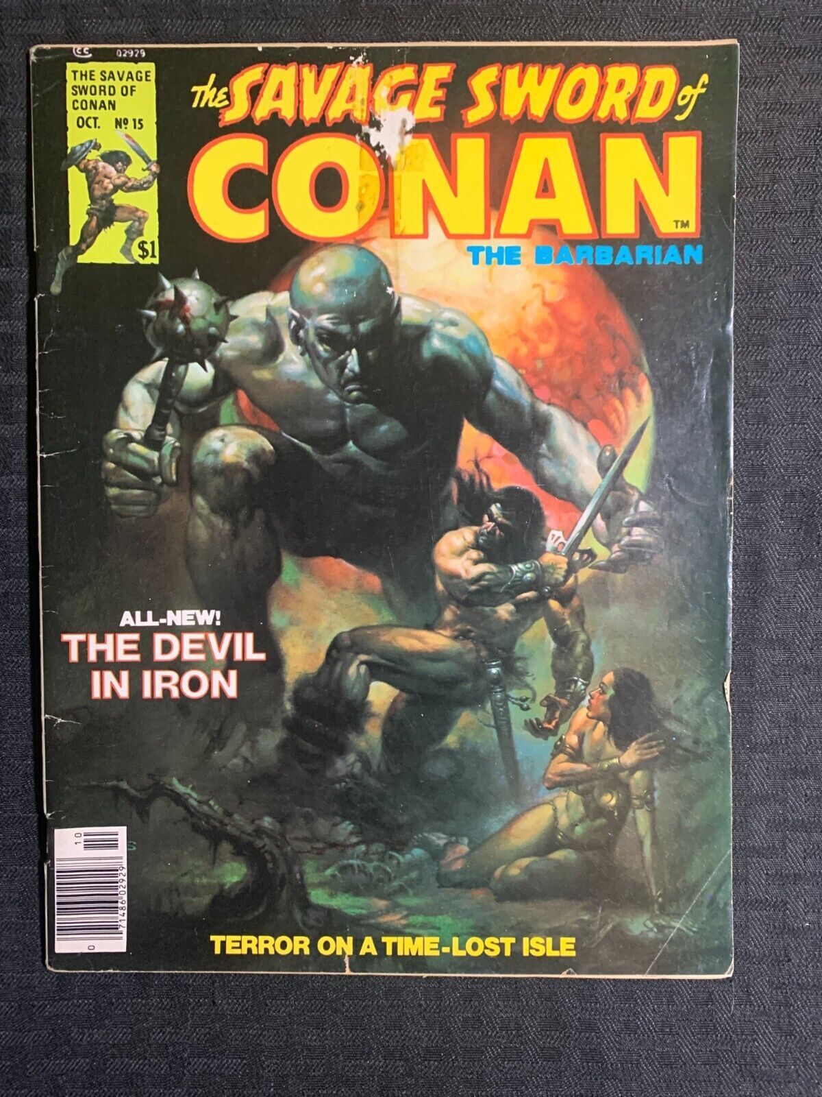 1976 SAVAGE SWORD OF CONAN Magazine #15 G/VG 3.0 The Devil in Iron ...